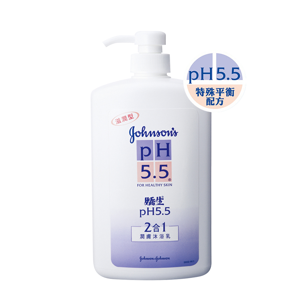 嬌生pH5.5 潤膚沐浴乳(2合1)1000ml X4入 - PChome 24h購物
