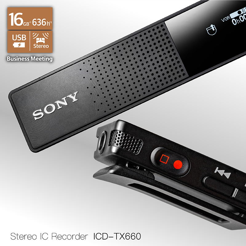 SONY 錄音筆 ICD-TX660 輕薄 16G - PChome 24h購物