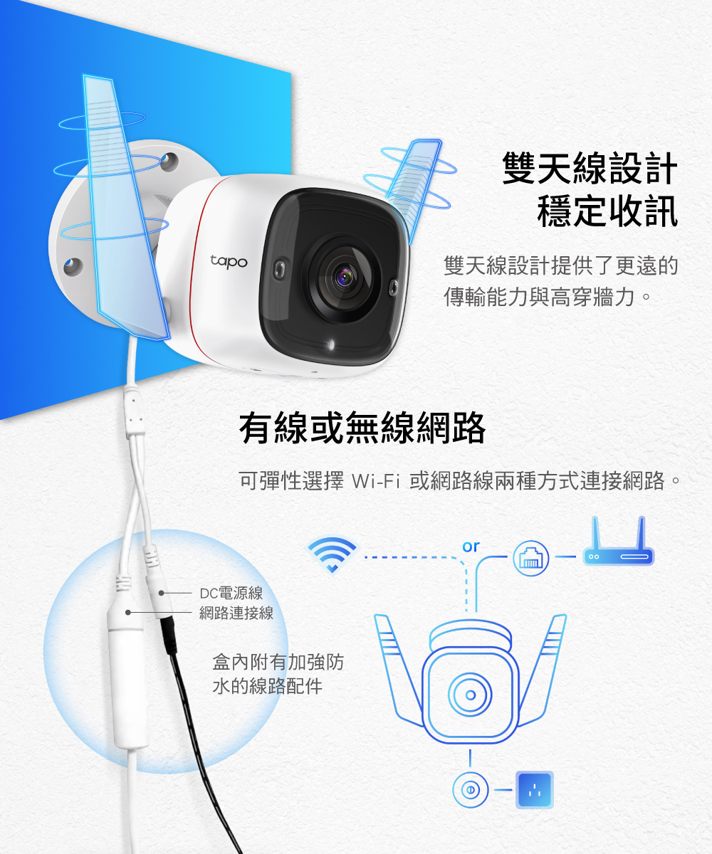 TP-Link Tapo C310 3MP 高解析度 戶外 防水防塵 WiFi無線智慧高清網路攝影機 監視器 IP CAM - PChome ...